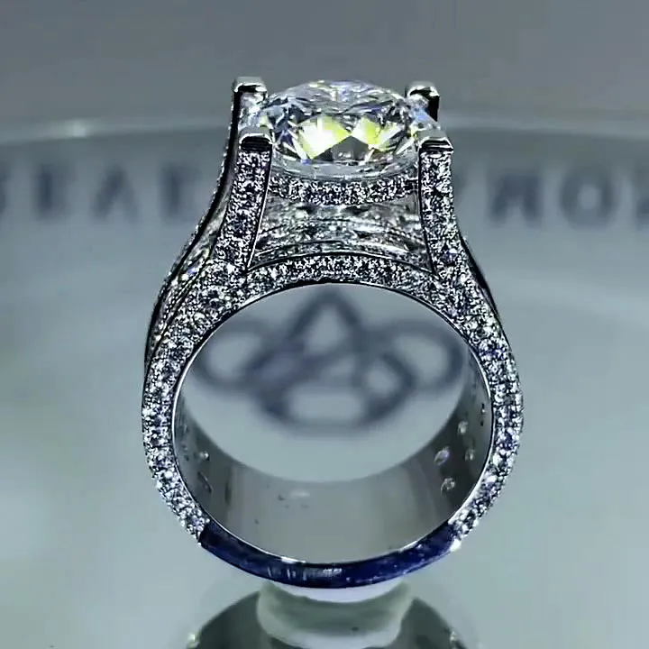 Gorgeous 3ct Round Cut sterling Silver Engagement Ring – shine of diamond