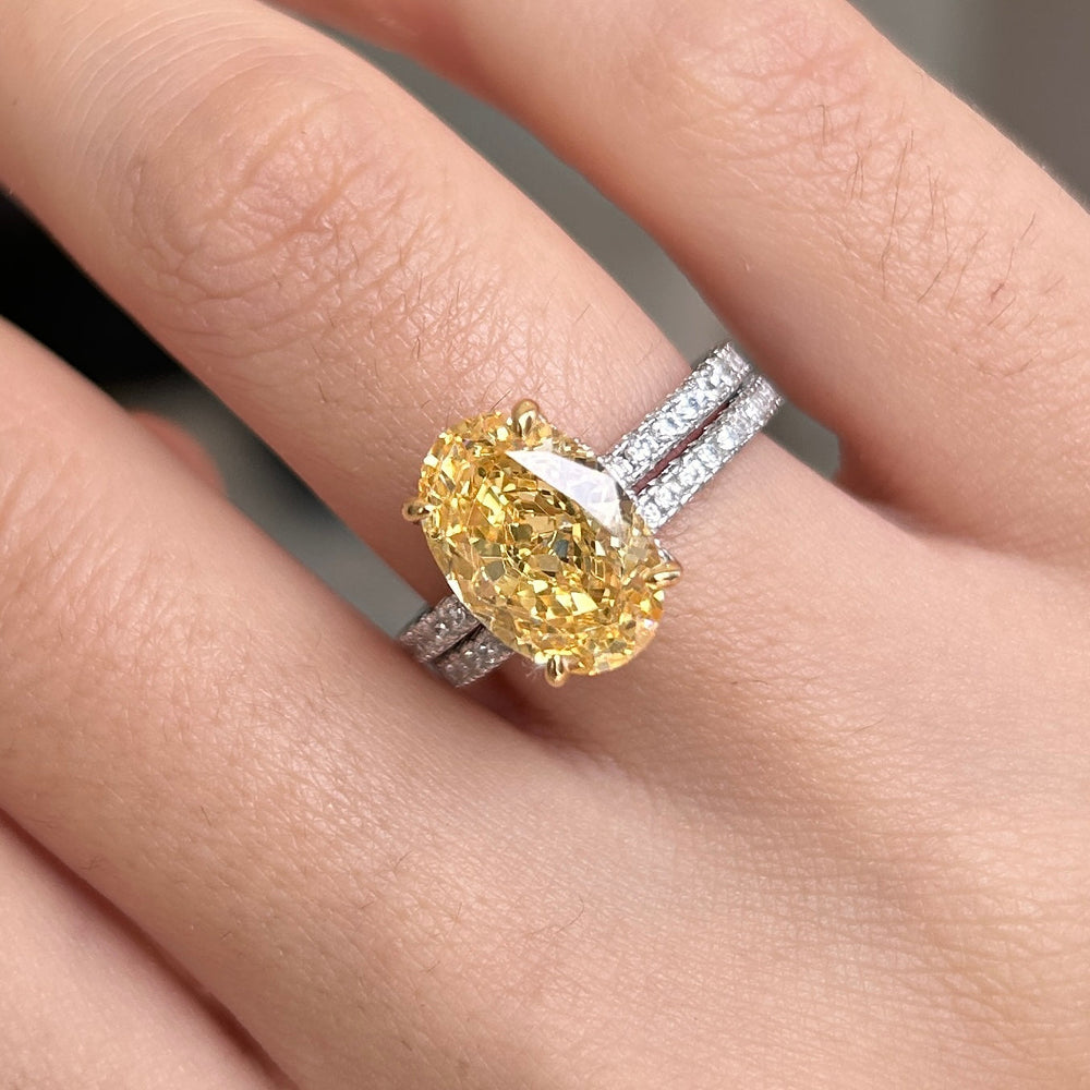 Unique 3 stone ring designs Oval Cut Engagement Ring – Shine of Diamond