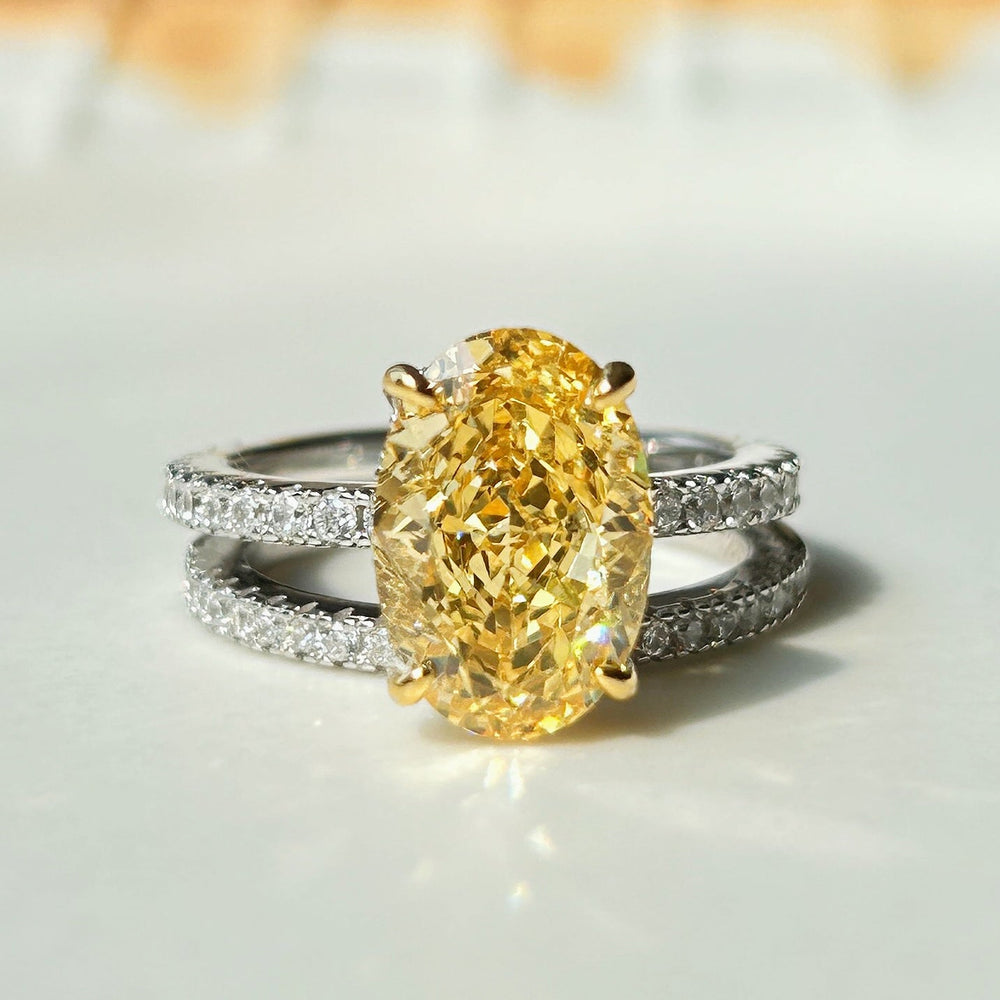 Unique 3 stone ring designs Oval Cut Engagement Ring – Shine of Diamond